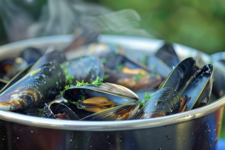Moules marinières, musslor i vitt vin - Bon Appetit