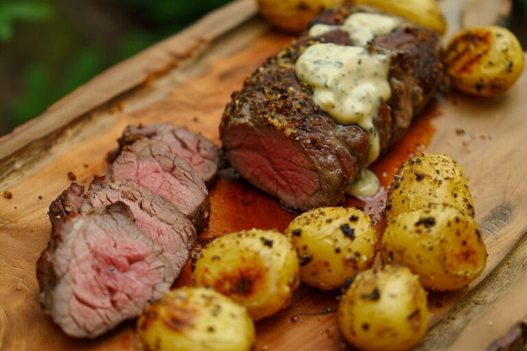 Oxfilé med ugnsrostad potatis och bearnaisesås - Bon Appetit
