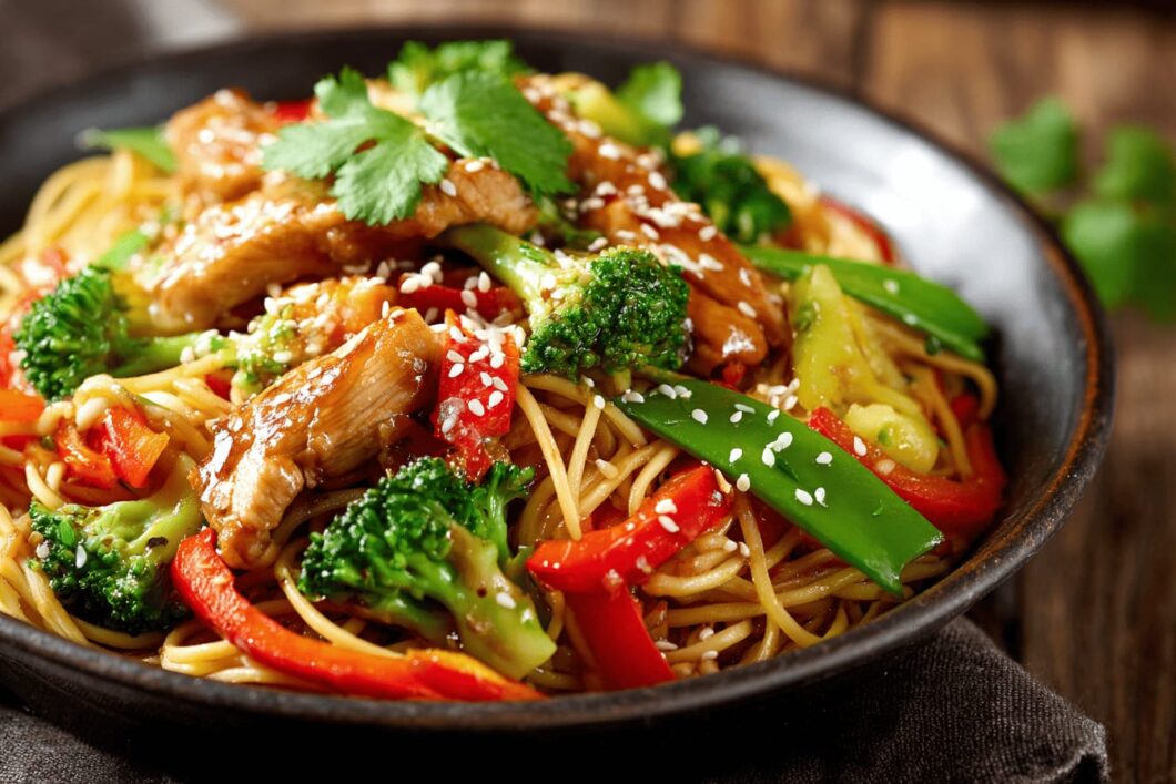 Kycklingwok med grönsaker och nudlar - Bon Appetit